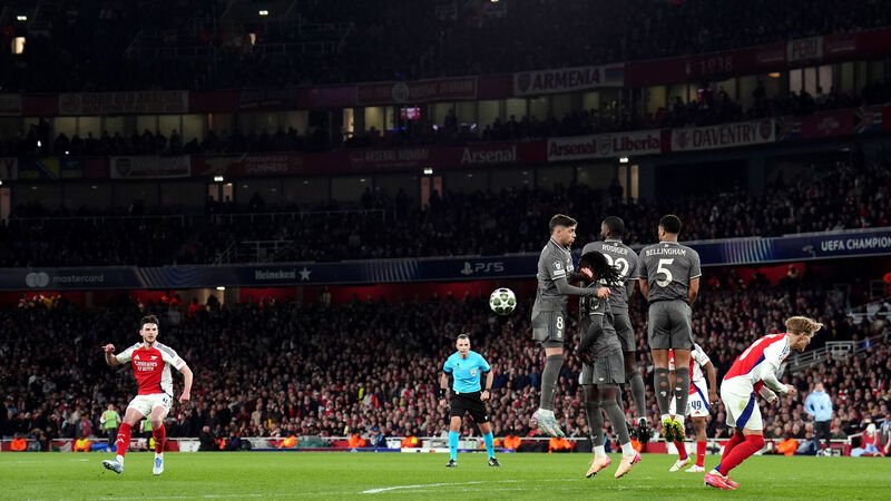 Stunning Declan Rice double sees Gunners stun Real Madrid - Sportextra